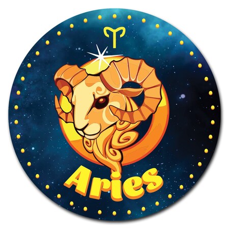 Signmission Aries Circle Corrugated Plastic Sign C-24-CIR-WS-Aries | Zoro